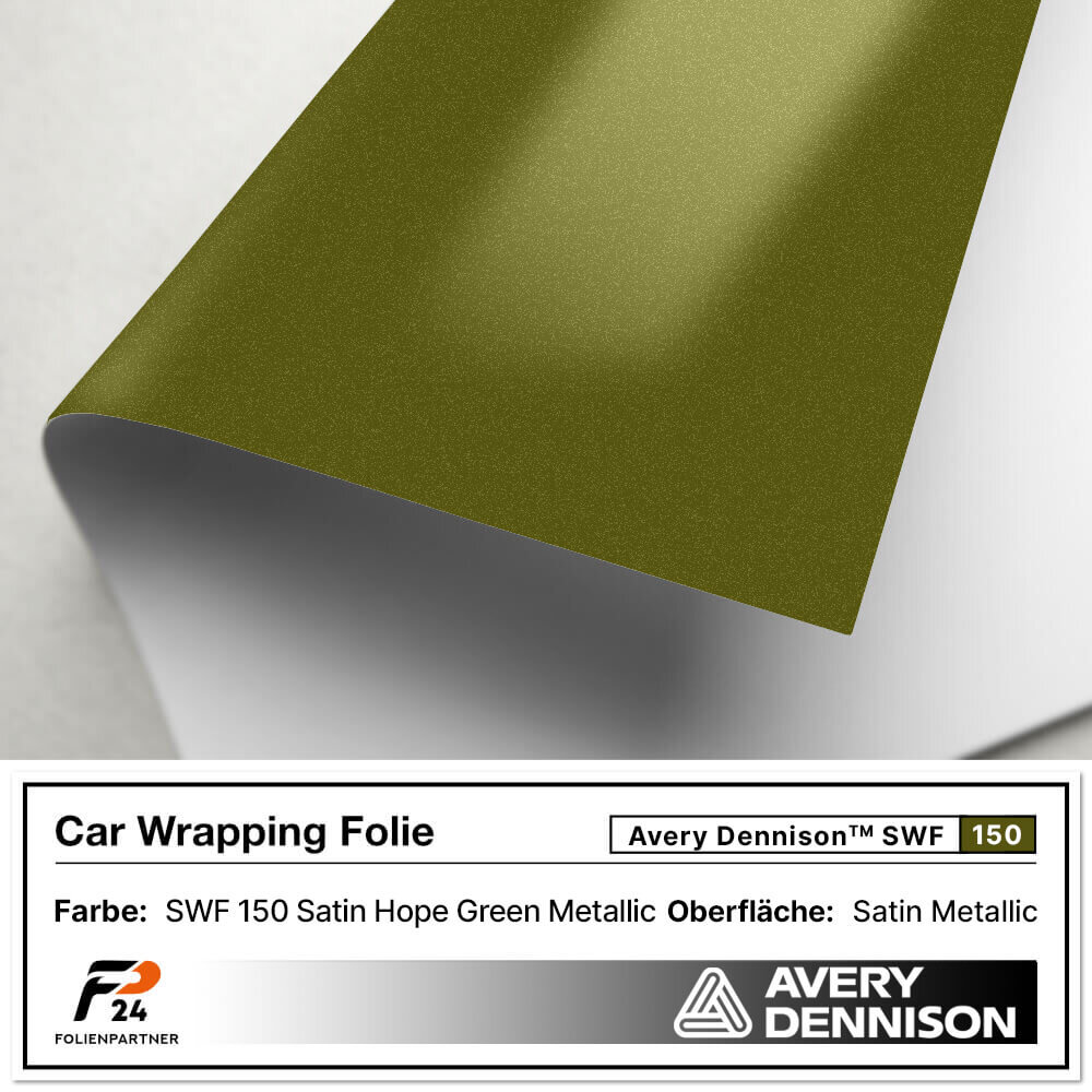 Avery Dennison® SWF 150 Satin Hope Green Metallic Car Wrap Autofolie ...